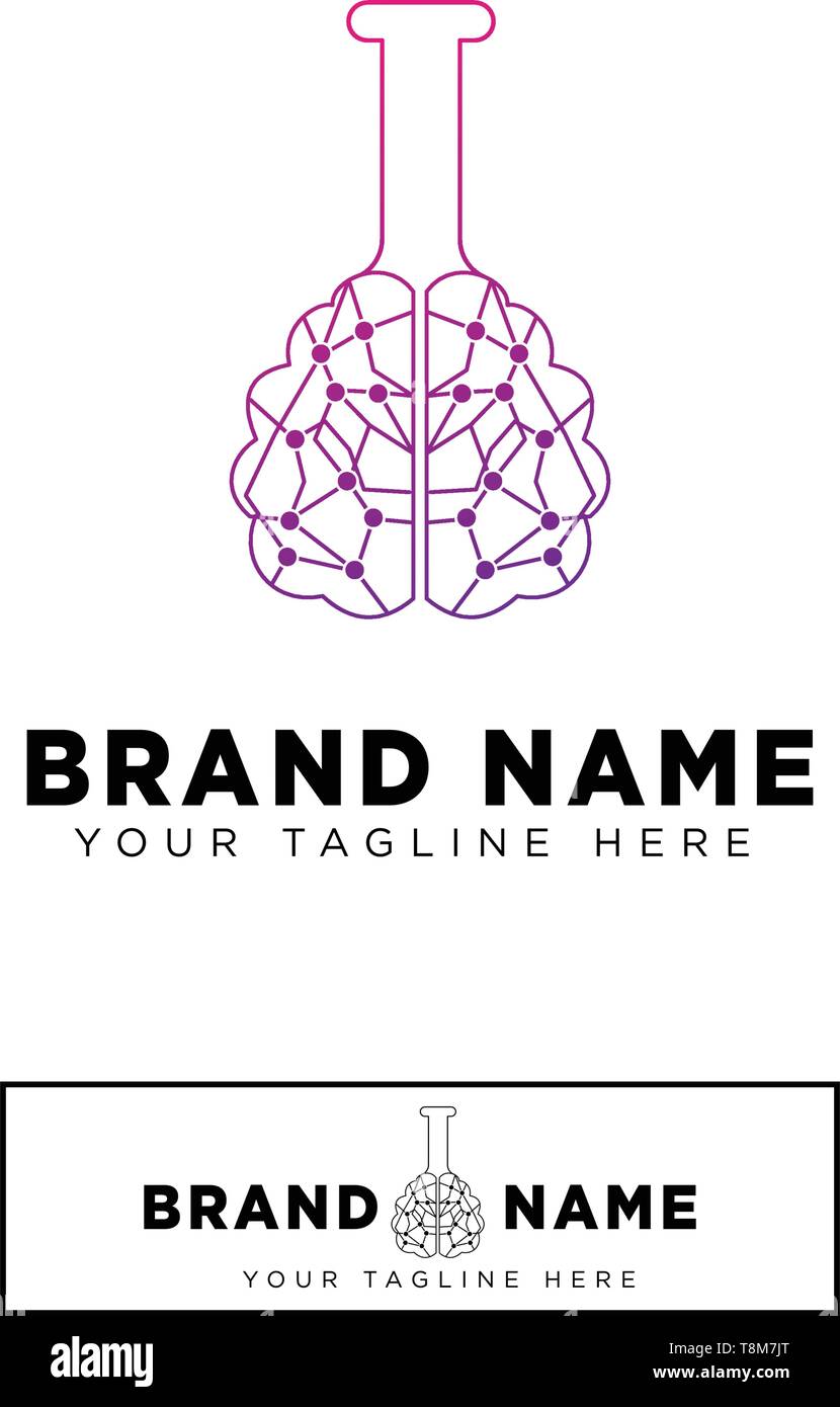 Brain Lab Logo design template vector illustration icon element ...