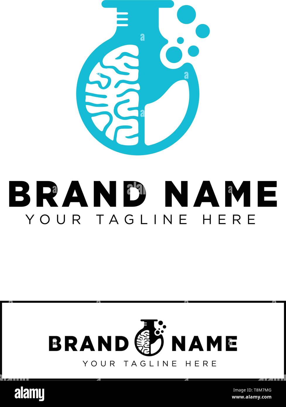 Brain Lab Logo design template vector illustration icon element ...