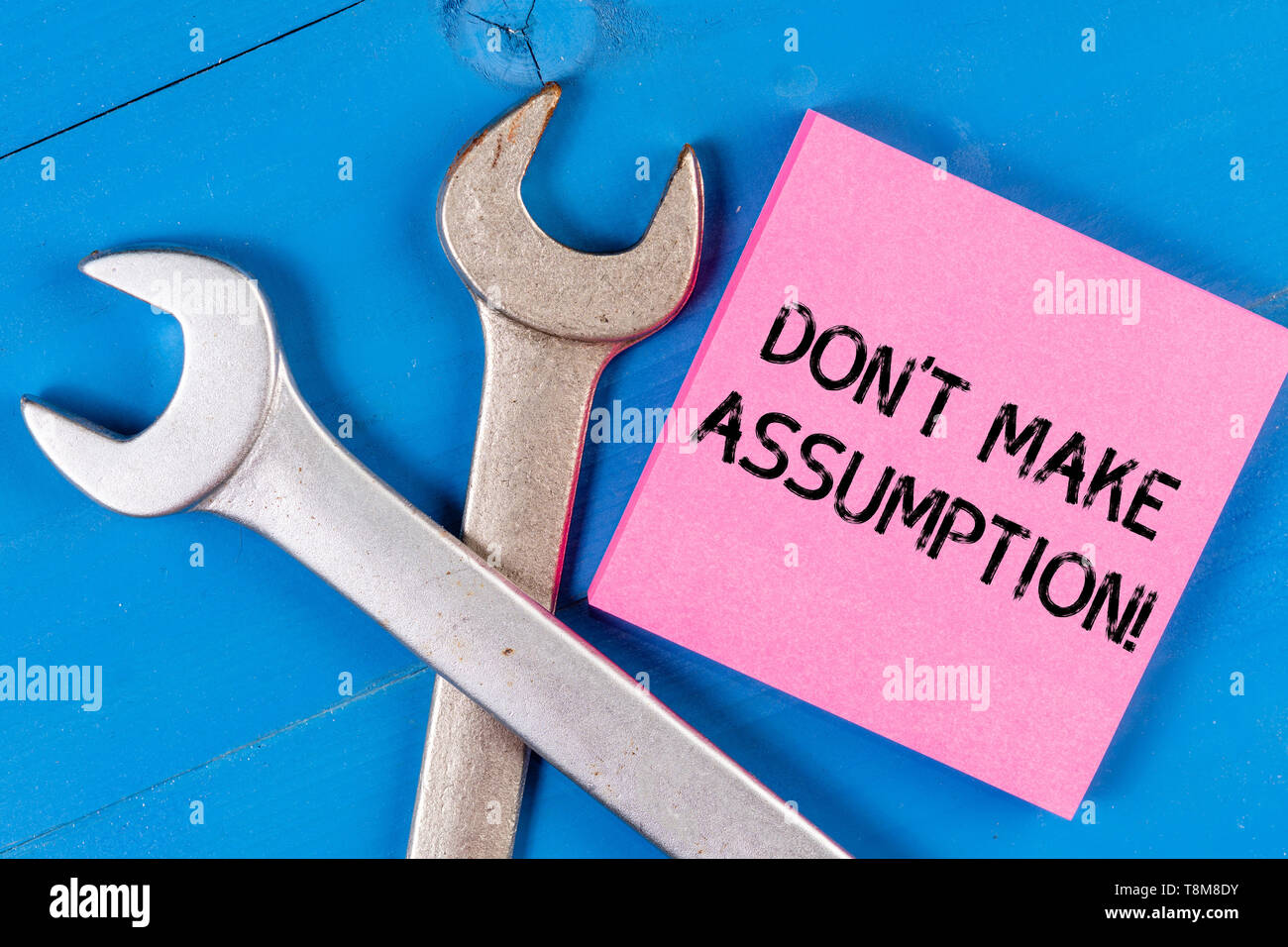 Text sign showing Don T Make Assumption. Business photo text something ...