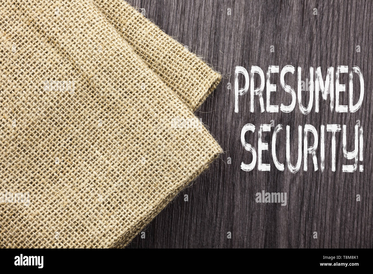 Conceptual Hand Writing Showing Presumed Security Concept Meaning System Safe From Attack Due