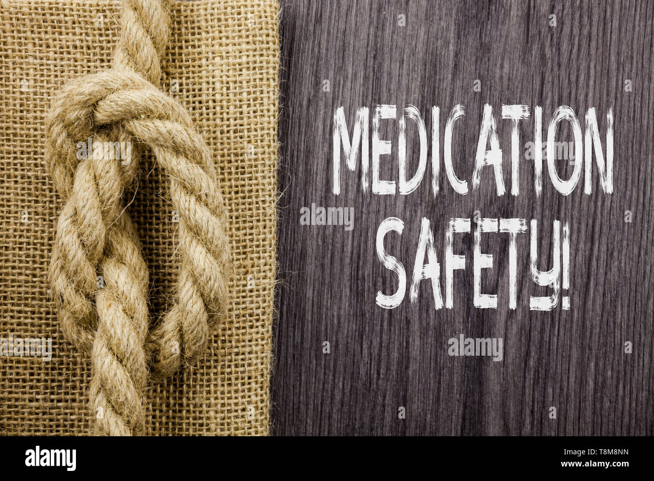 Text sign showing Medication Safety. Business photo showcasing freedom ...
