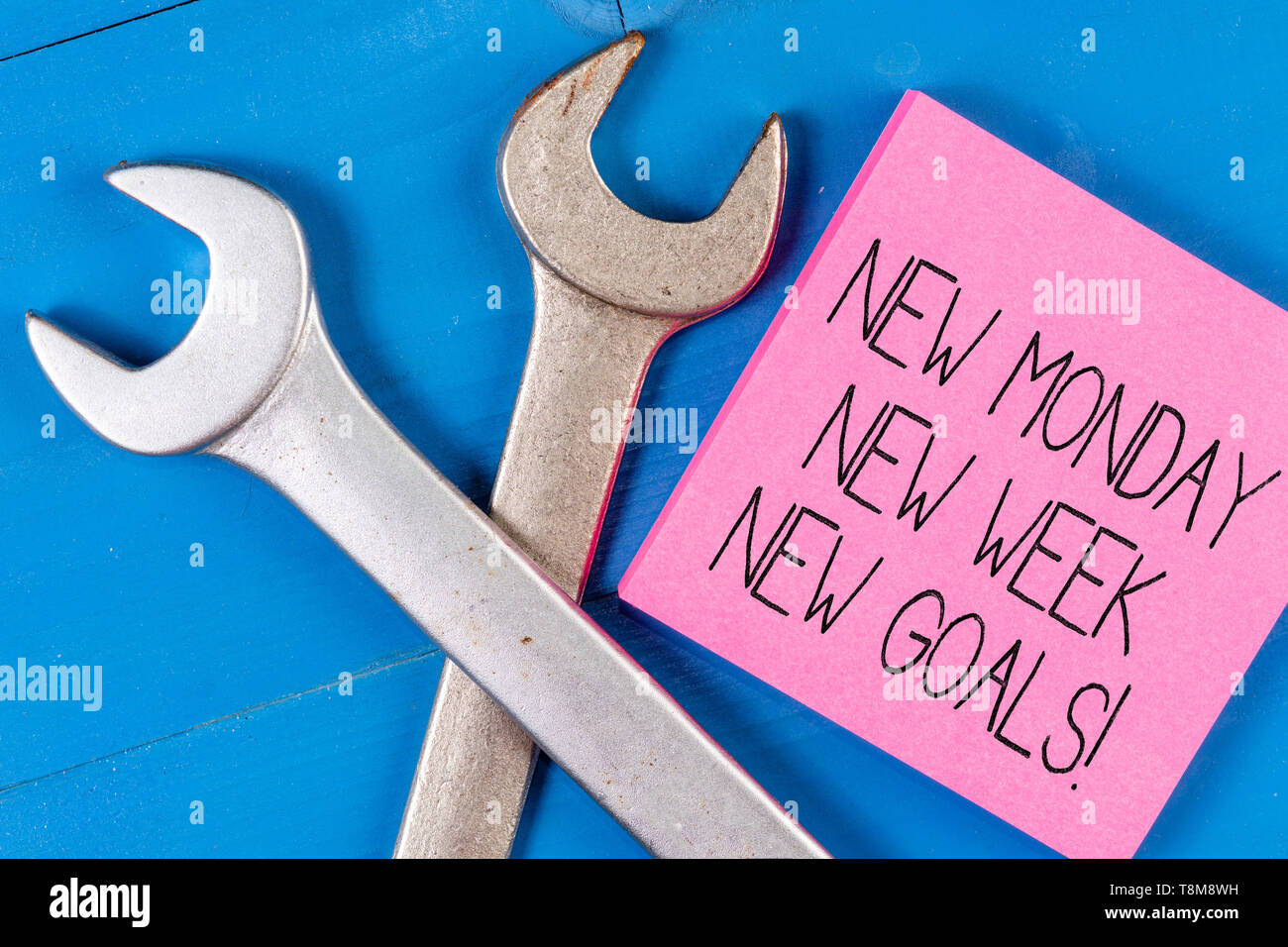 Conceptual hand writing showing New Monday New Week New Goals. Concept ...