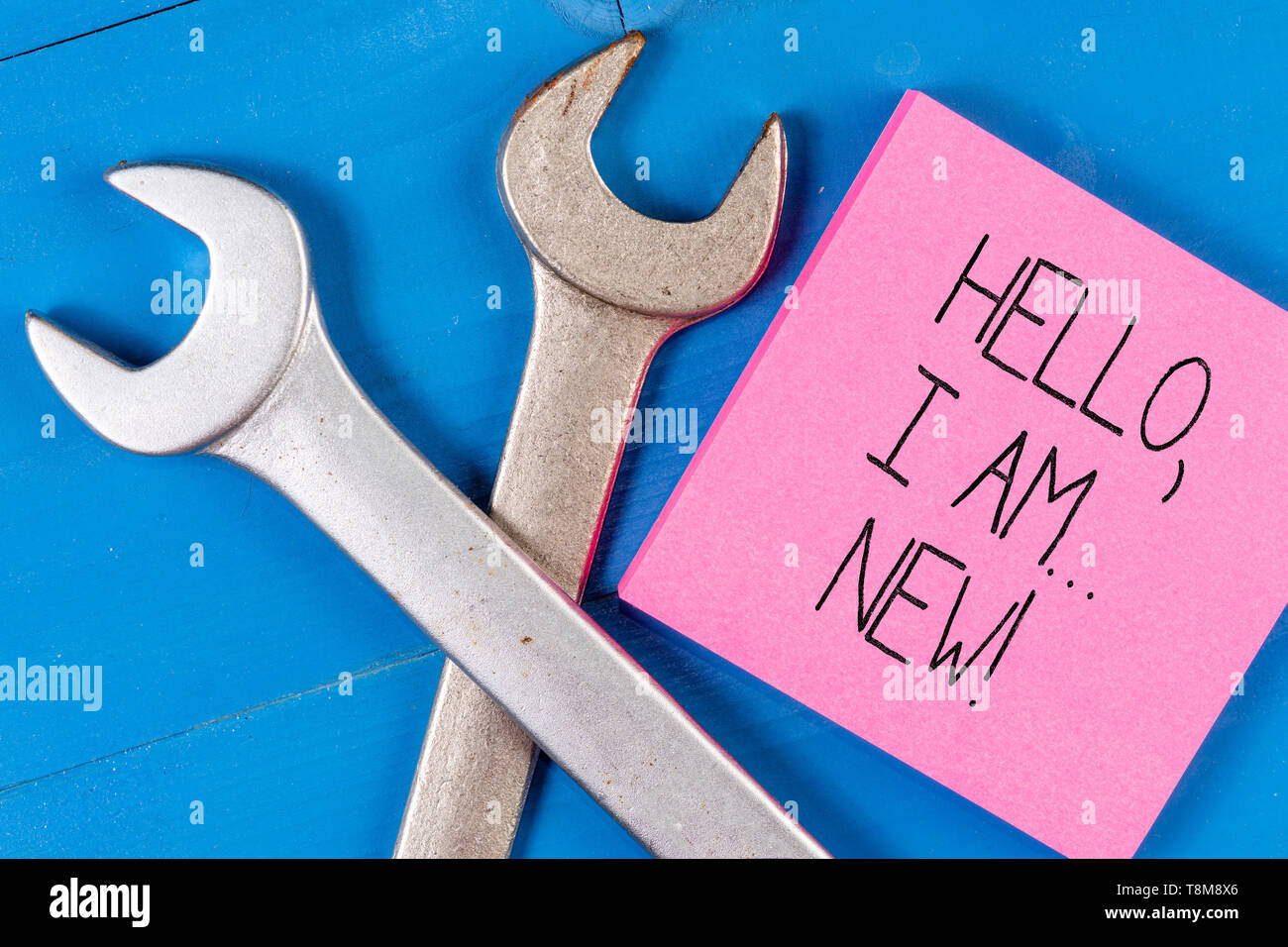Conceptual hand writing showing Hello I Am New. Concept meaning used ...