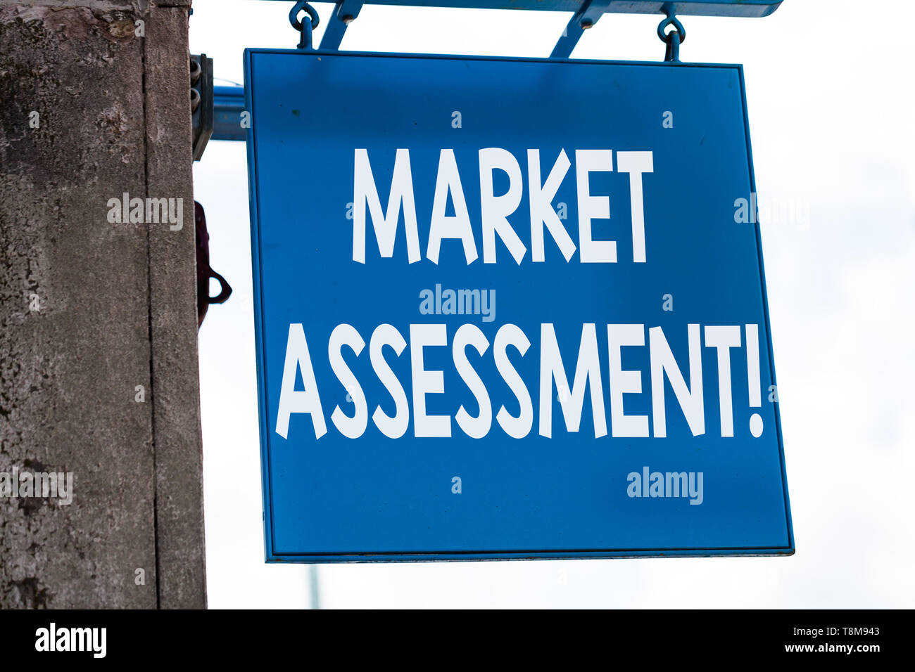 Writing note showing Market Assessment. Business concept for evaluation ...
