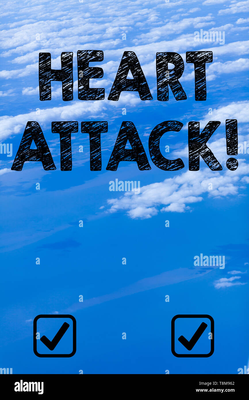 Handwriting text writing Heart Attack. Conceptual photo sudden ...