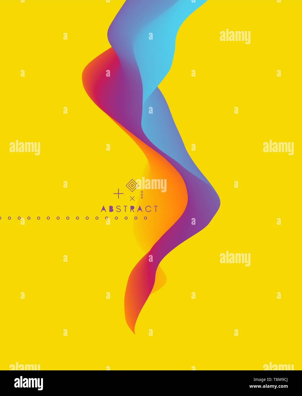 3D Wavy Background. Dynamic Effect. Abstract Vector Illustration. Design Template. Modern ...