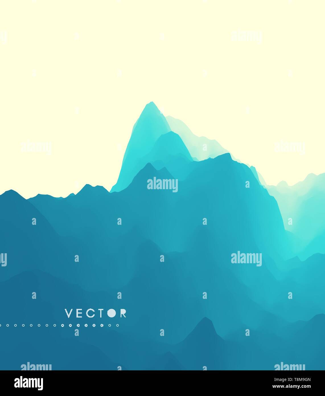 Mountain Landscape. Mountainous Terrain. Vector Illustration. Abstract ...