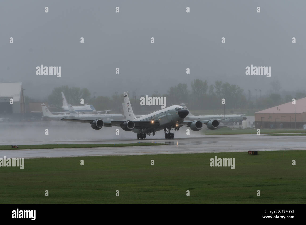 A U.S. Air Force RC-135S Cobra Ball aircraft assigned to the 45th ...