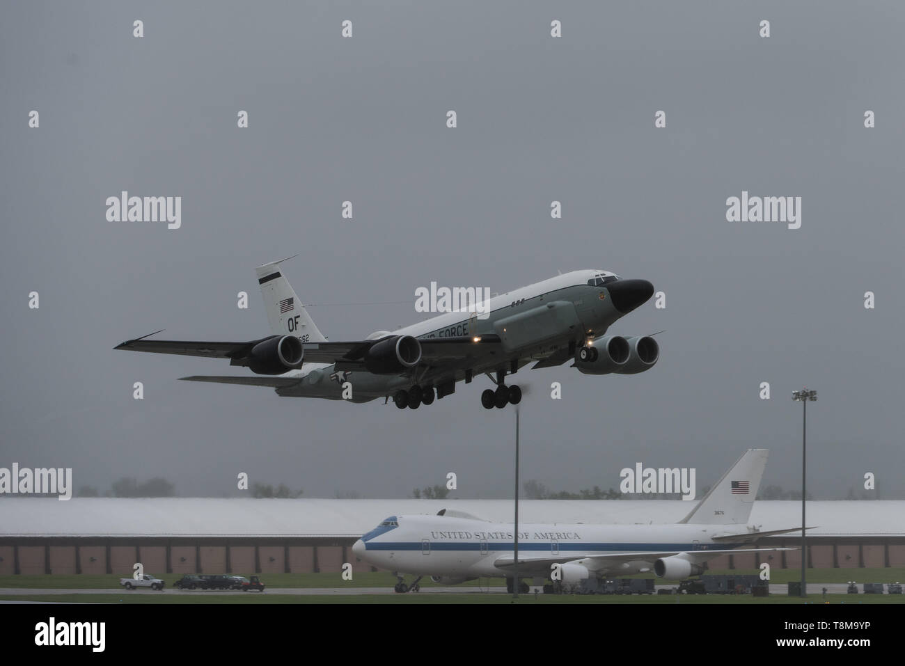 A U.S. Air Force RC-135S Cobra Ball aircraft assigned to the 45th ...