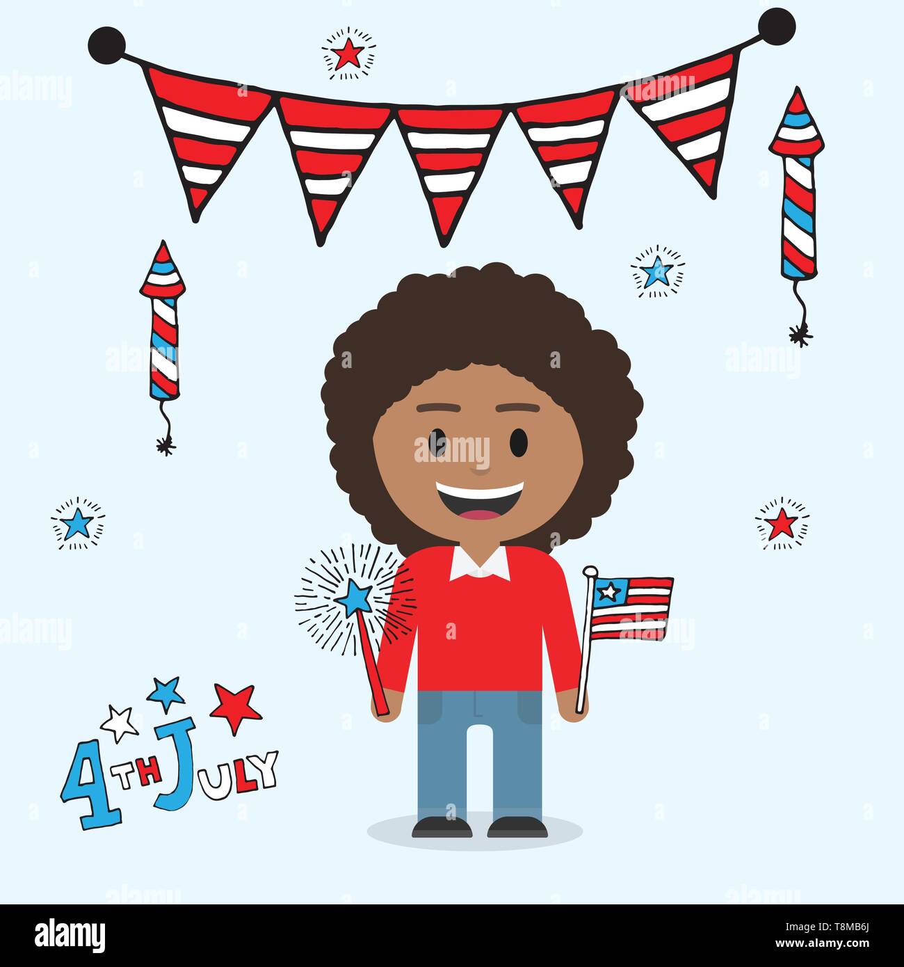 Mascot character with 4th July concept theme Stock Vector Image & Art ...