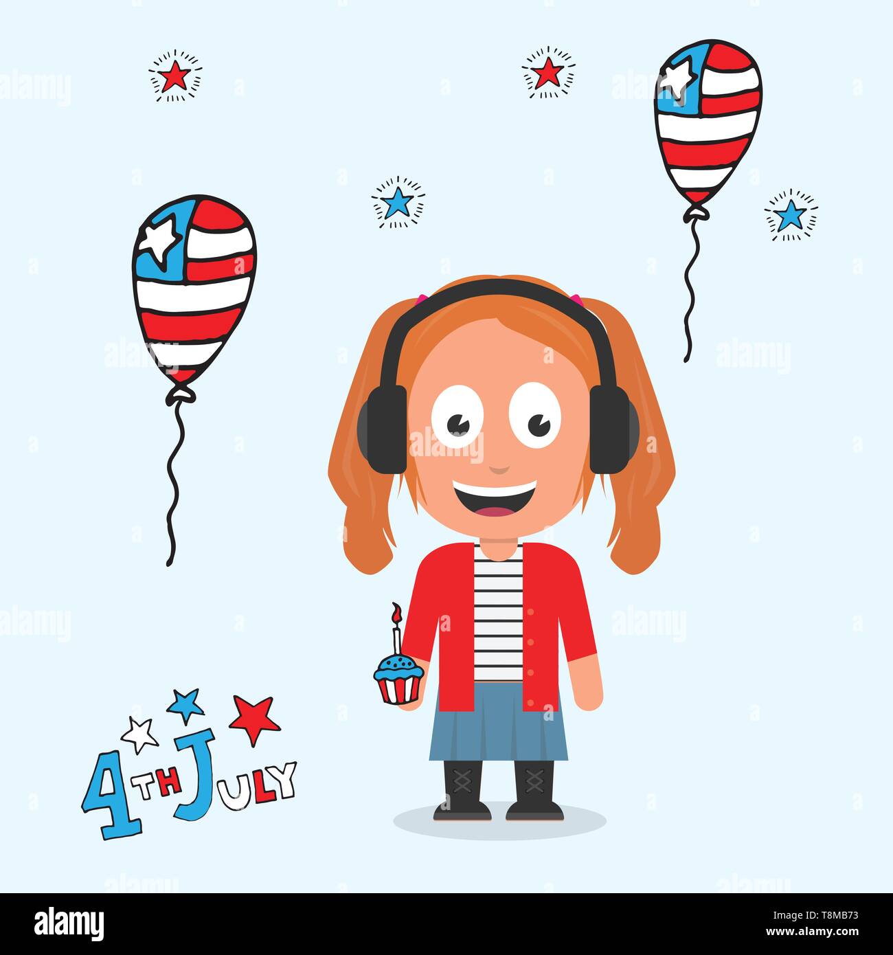 Mascot character with 4th July concept theme Stock Vector Image & Art ...