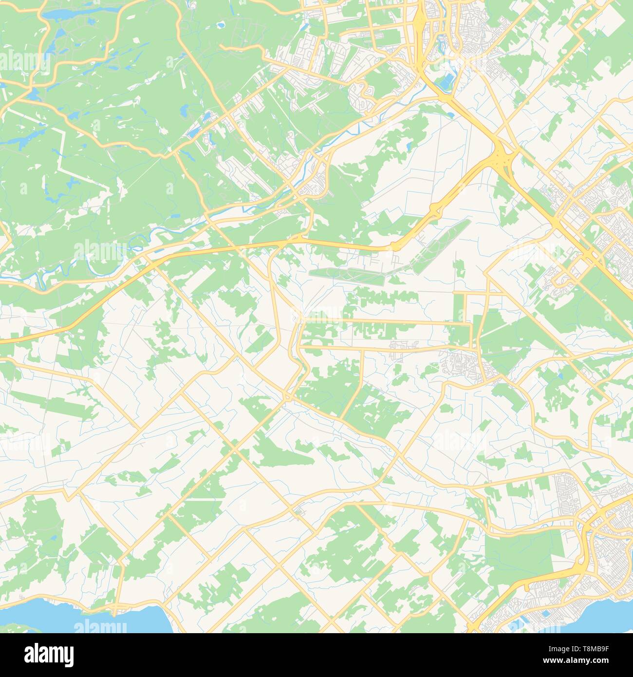 Empty vector map of Mirabel, Quebec, Canada, printable road map created ...