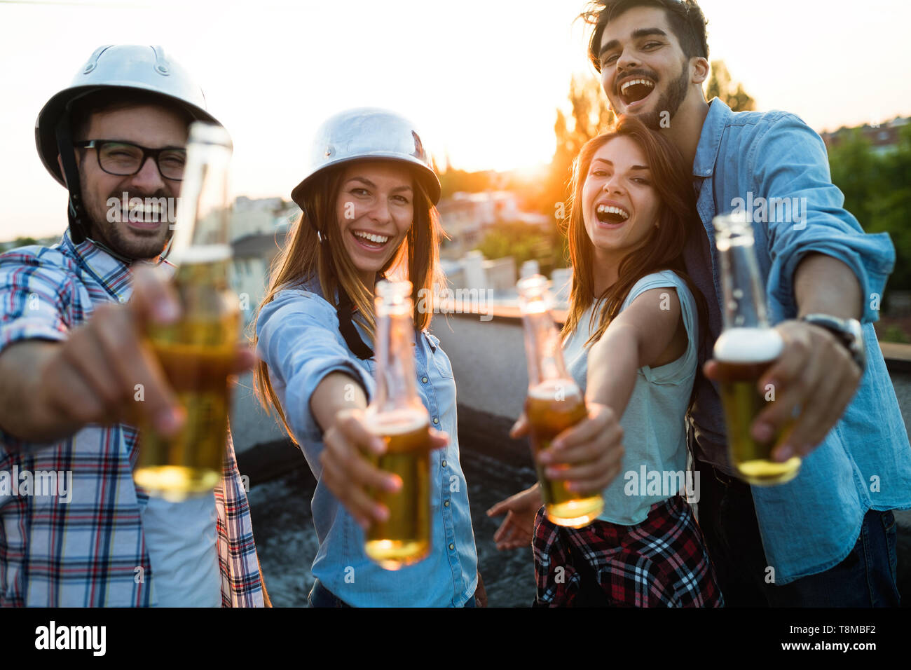 People rooftop terrace hi-res stock photography and images - Alamy