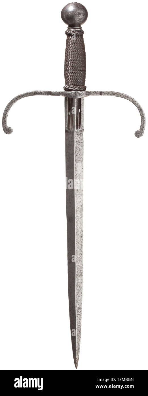 An Italian left-hand dagger, circa 1600 Heavy blade with fullered ...