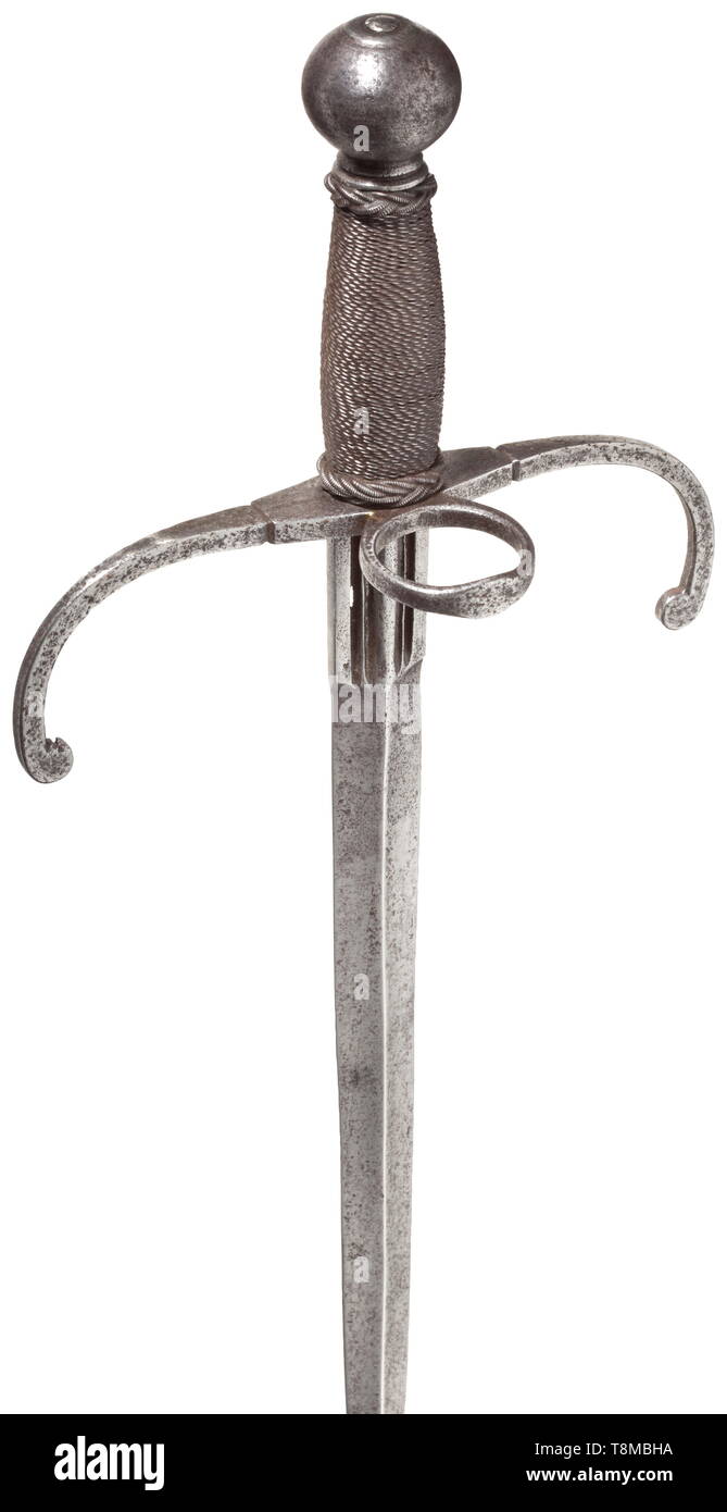 An Italian left-hand dagger, circa 1600 Heavy blade with fullered ...
