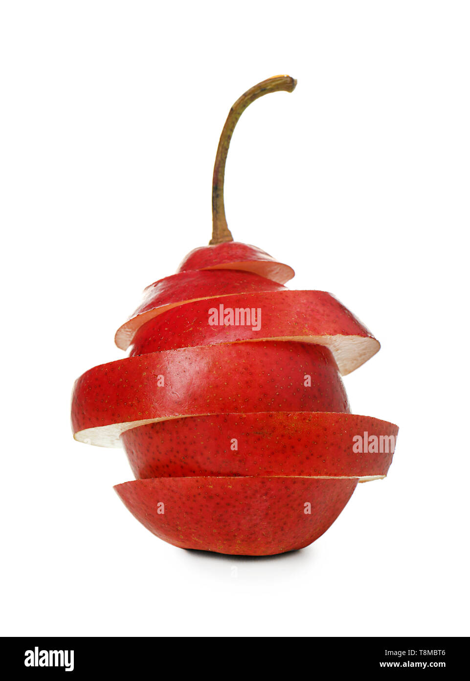 Tasty sliced pear on white background Stock Photo - Alamy