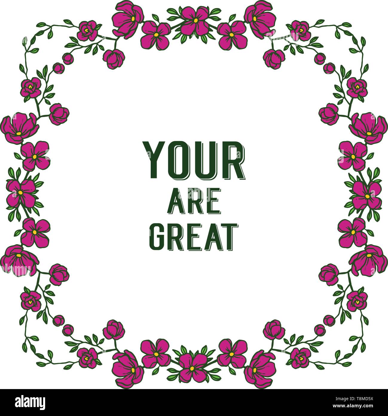 Vector illustration letter your are great with various of elegant ...