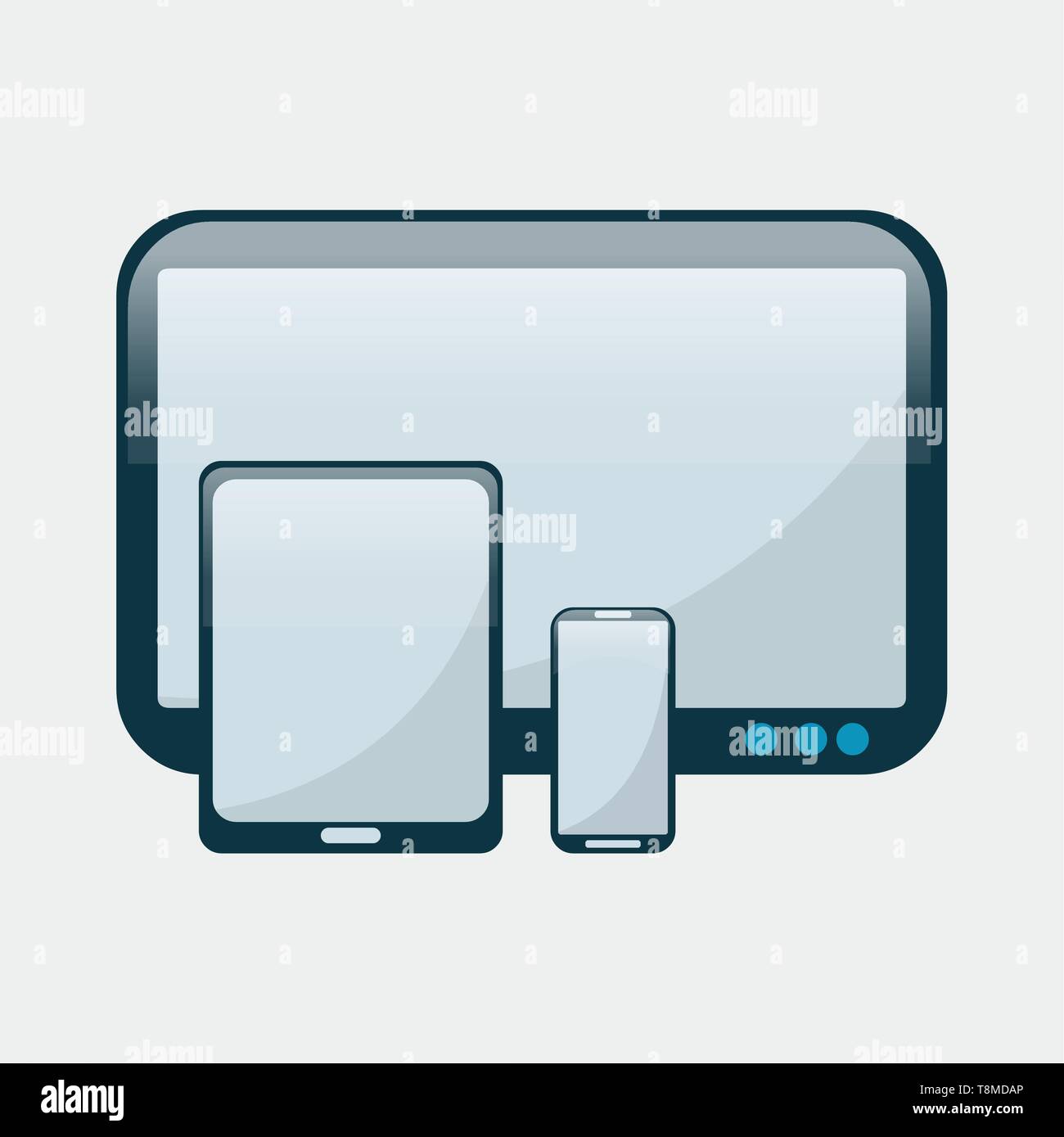 Computer tab, tablet and smartphone vector illustration Stock Vector ...