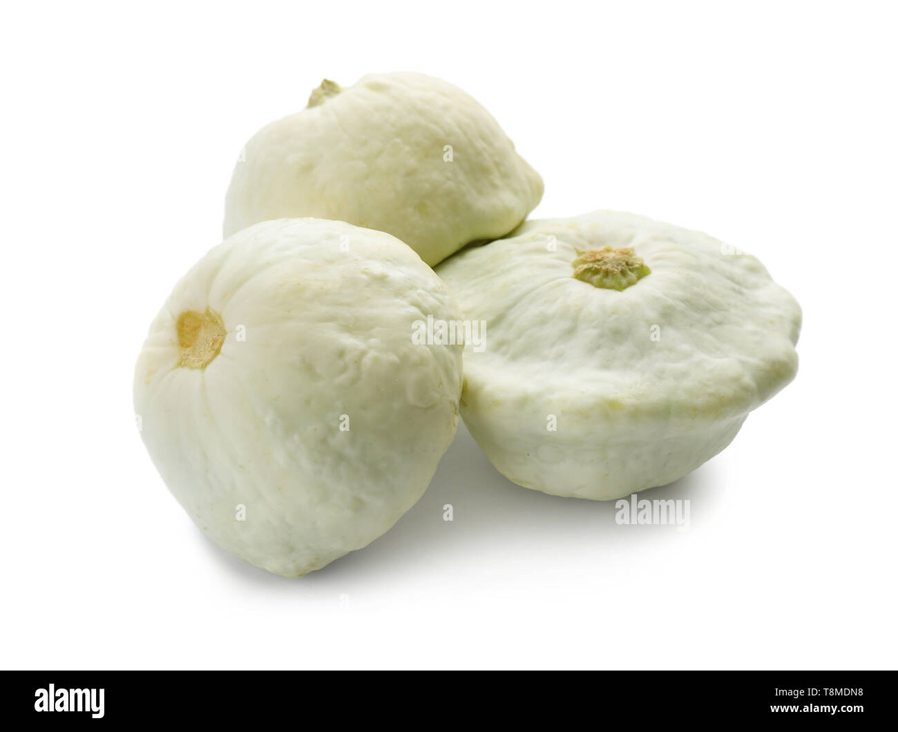 Fresh squashes on white background Stock Photo - Alamy