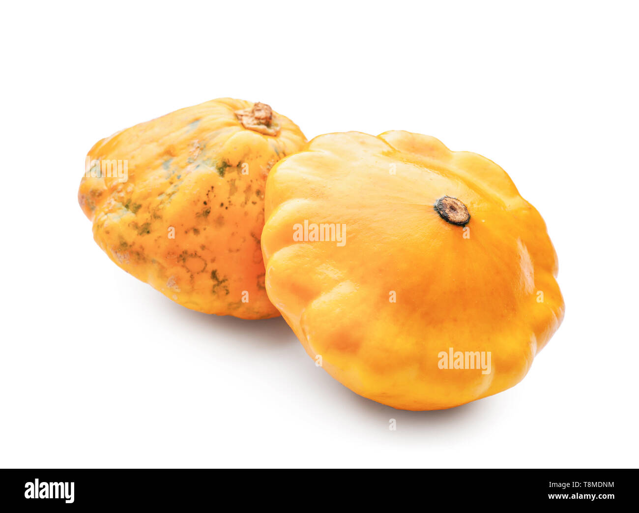 Fresh squashes on white background Stock Photo - Alamy