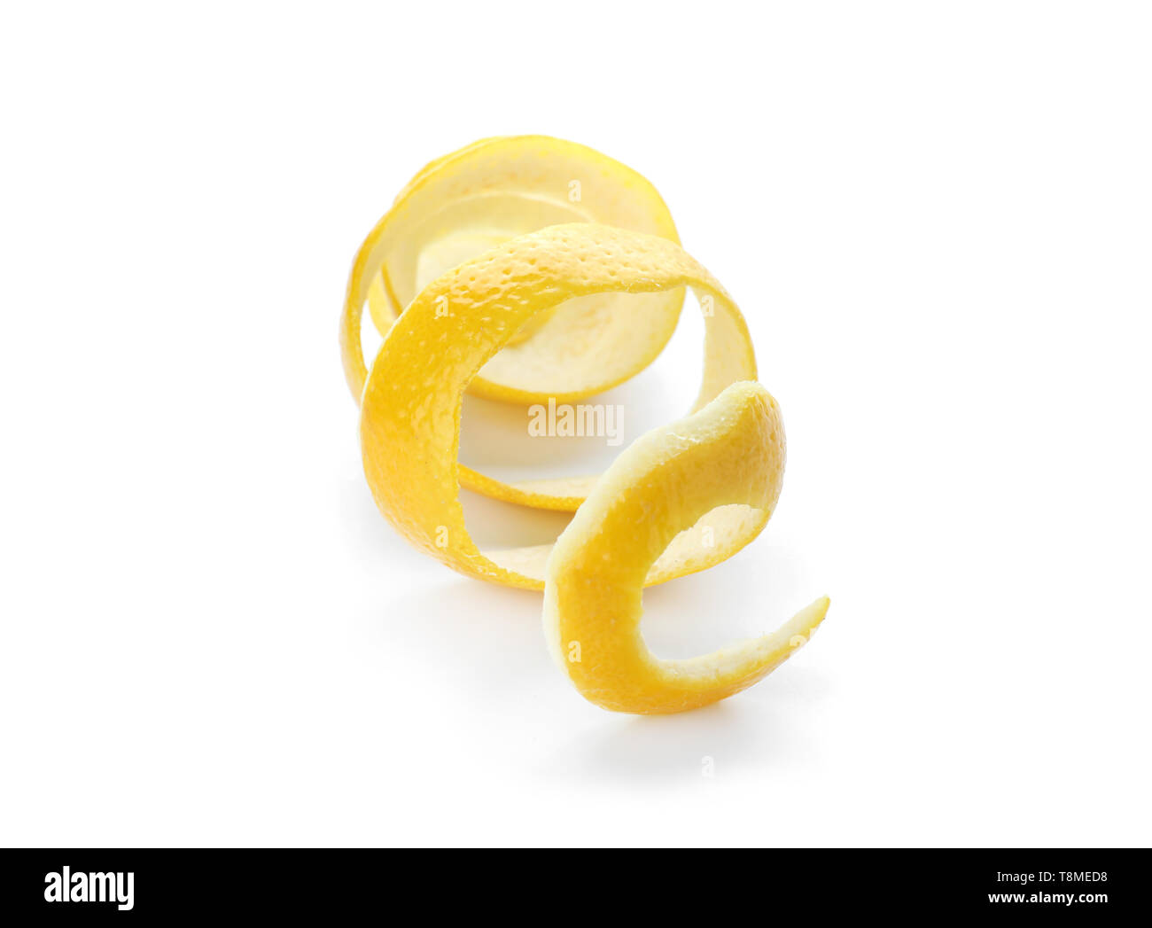Fresh lemon zest peel Cut Out Stock Images & Pictures - Alamy