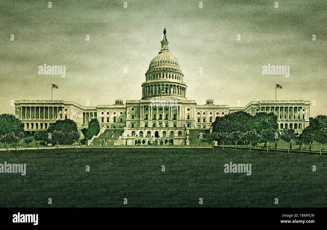 Photo illustration of the U.S. capitol building, extracted from the U.S ...