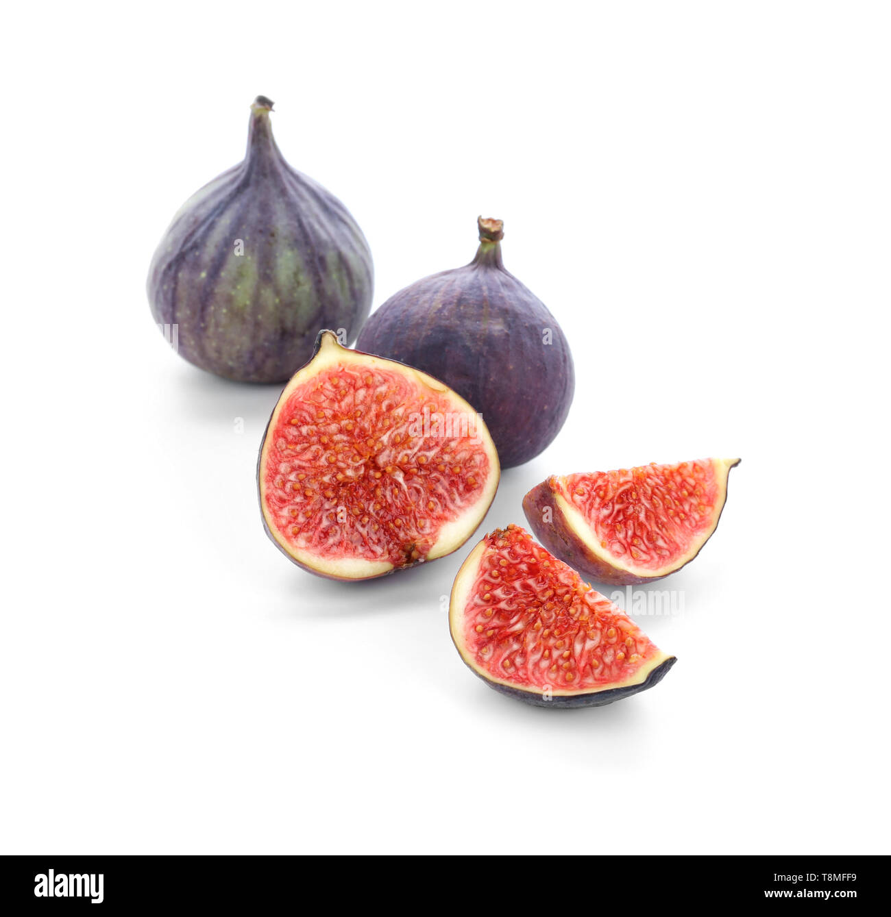 Fresh ripe figs on white background Stock Photo - Alamy