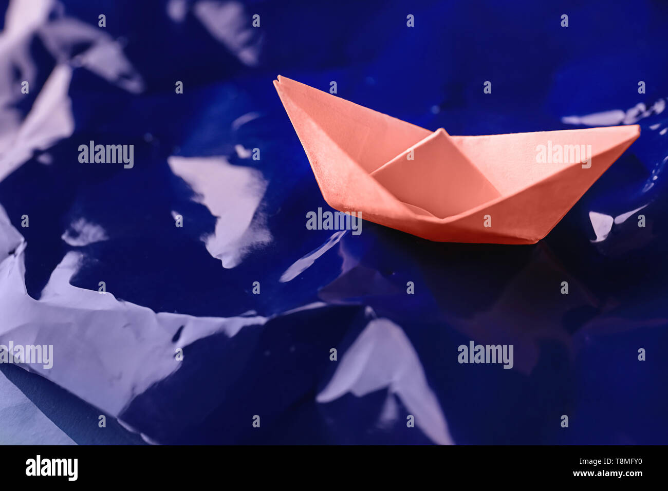 Folded paper pink boat hi-res stock photography and images - Alamy