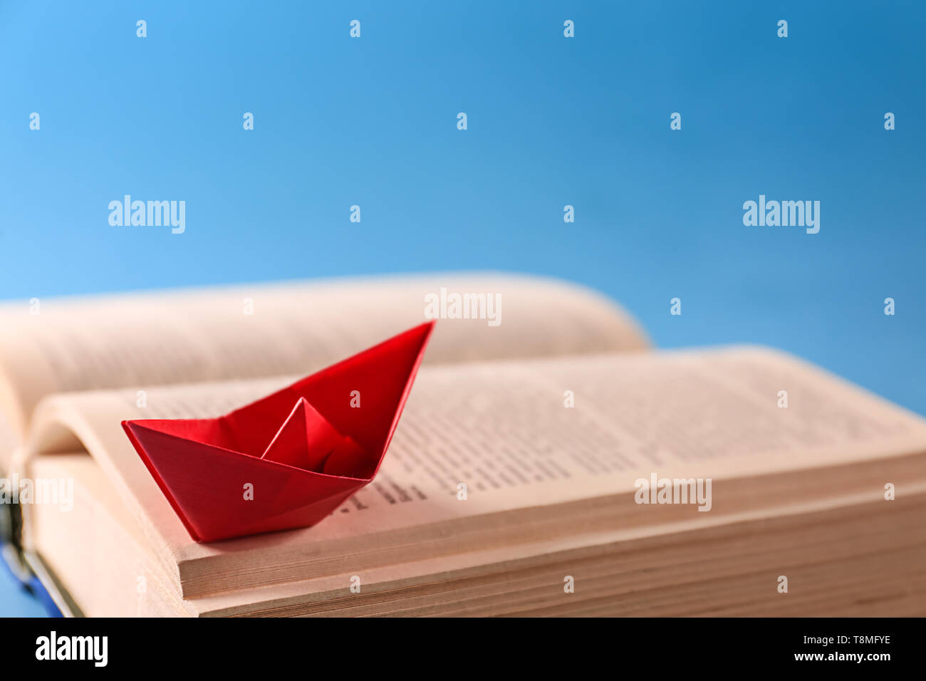 Paper boat open book hi-res stock photography and images - Alamy
