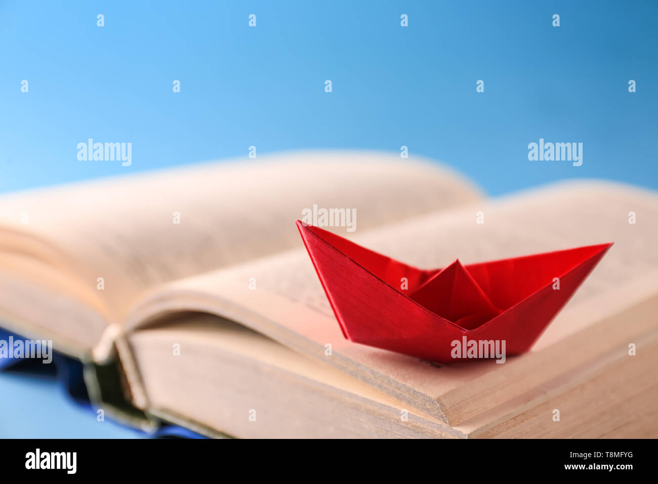 Paper boat open book hi-res stock photography and images - Alamy