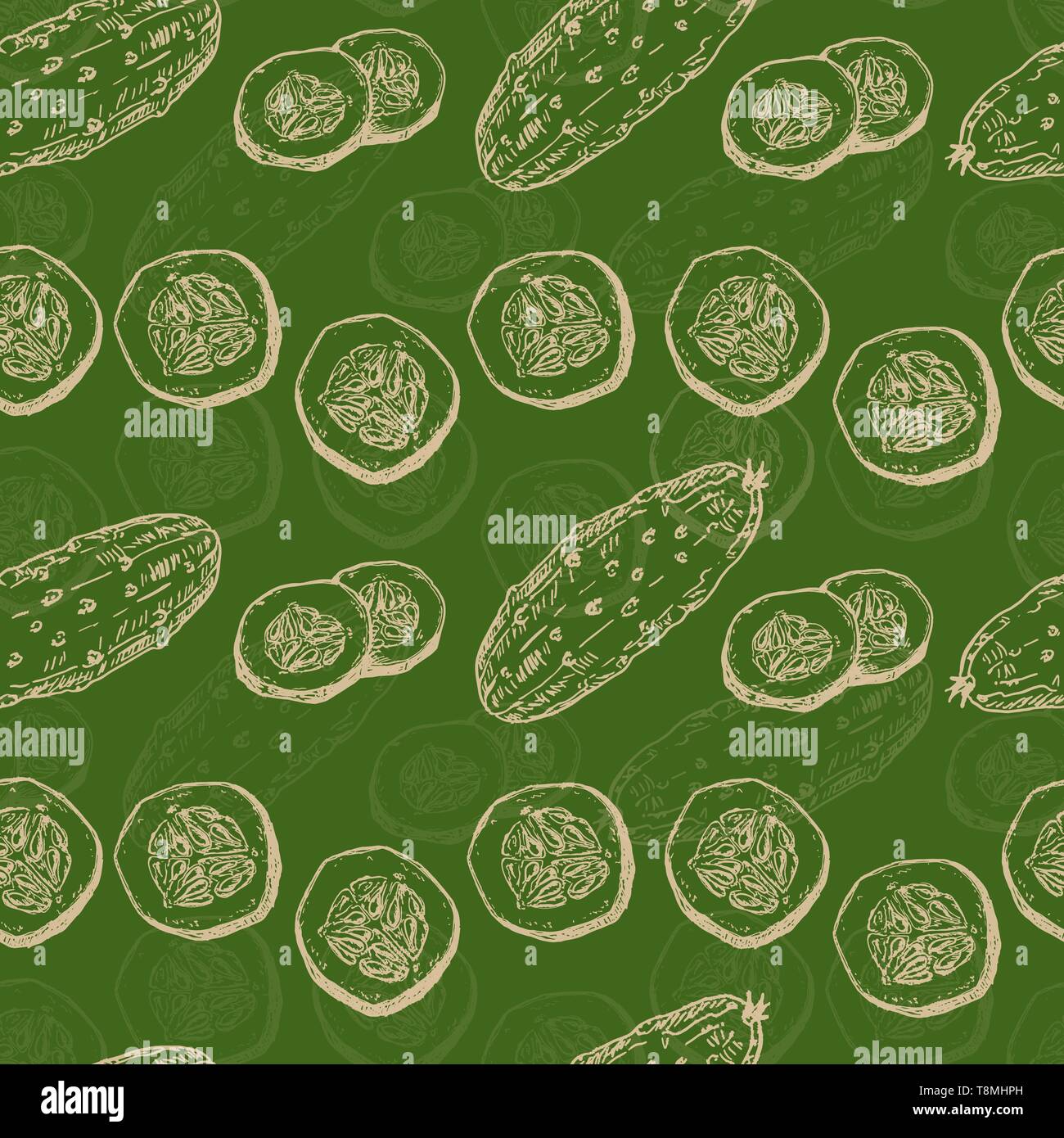 Cucumber garden plant edible Stock Vector Images - Alamy