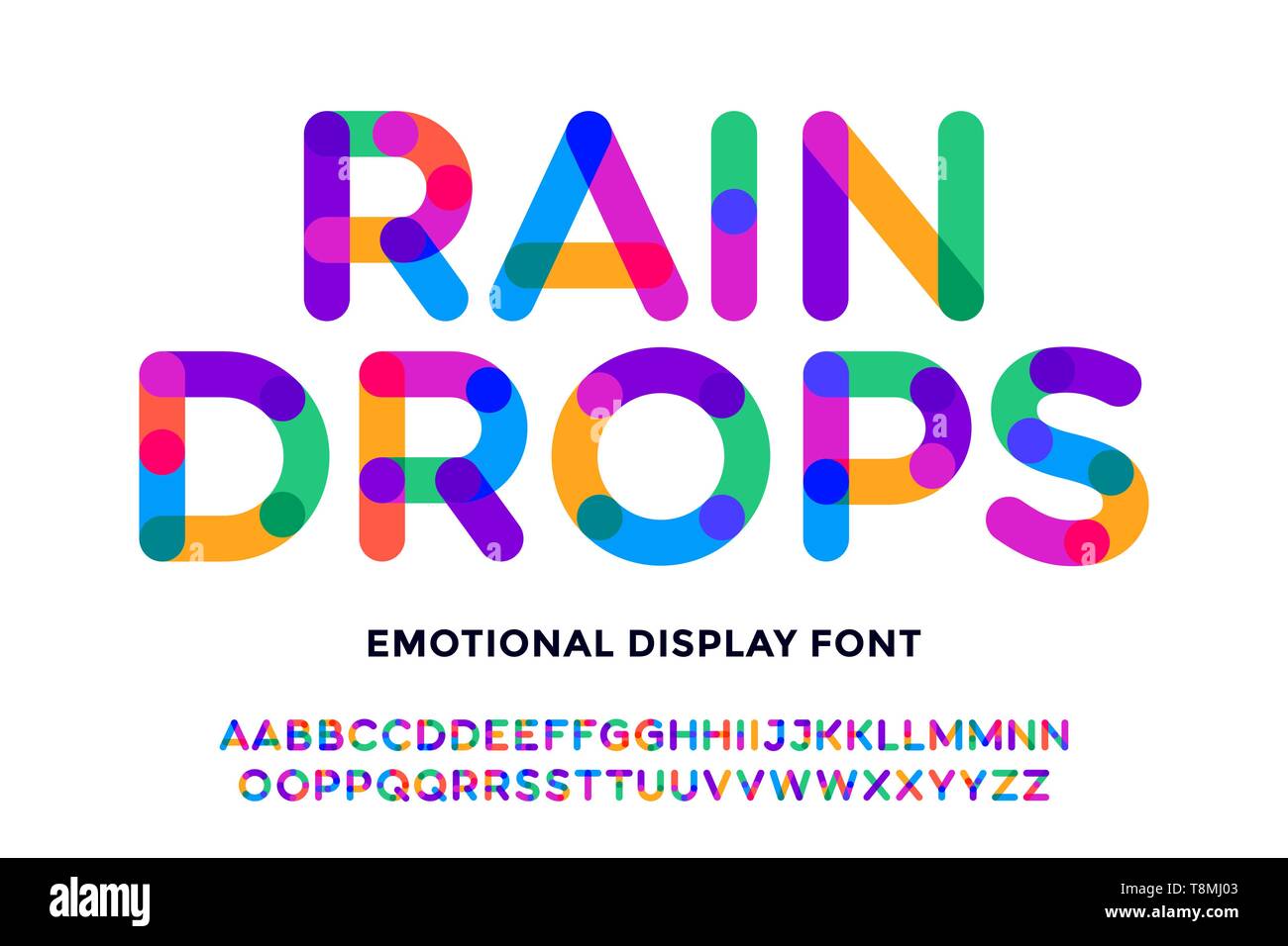 Colorful font. Colorful bright alphabet and font Stock Vector Image ...