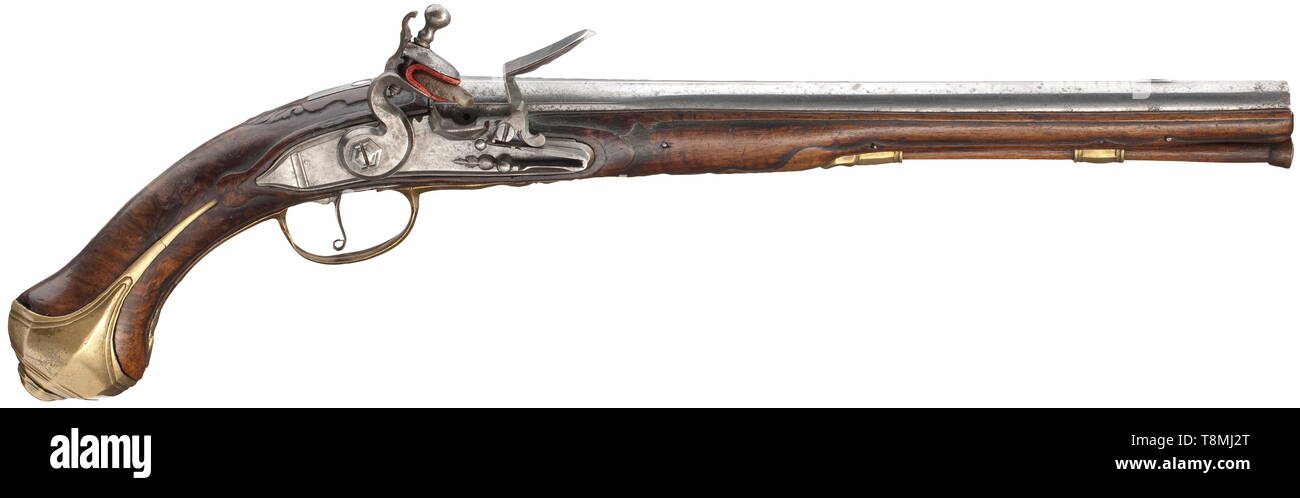 A long flintlock pistol, North German/Flemish, circa 1700 Round and ...