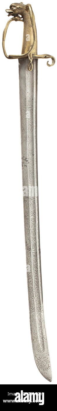 A splendid Baltic parade sabre, circa 1740 Heavy, slightly curved ...
