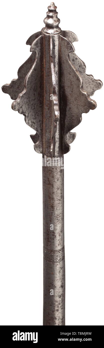 A mace, German or Italian, 1st half of the 16th century Head with six ...