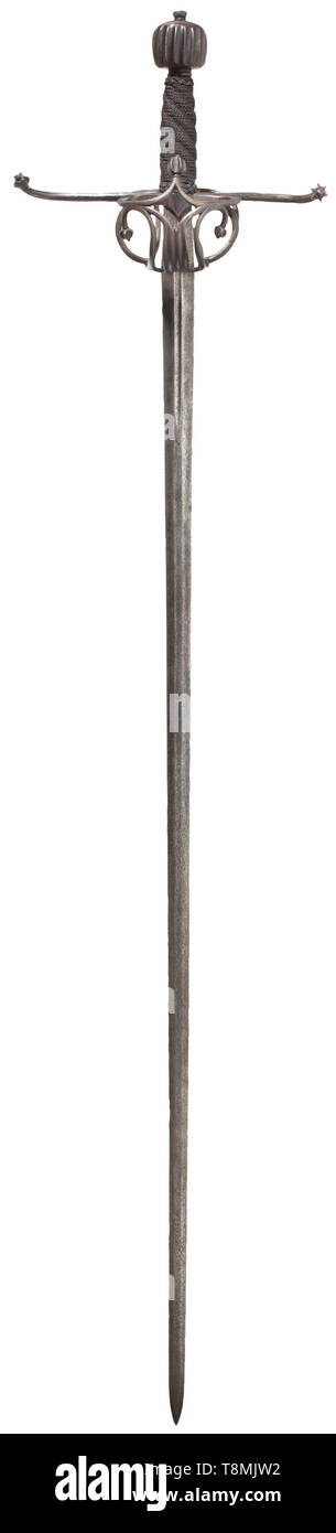 An Italian sword, end of the 16th century Sturdy blade of flattened ...