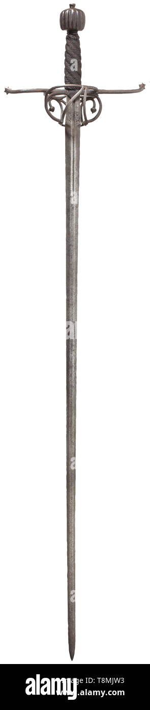 An Italian sword, end of the 16th century Sturdy blade of flattened ...