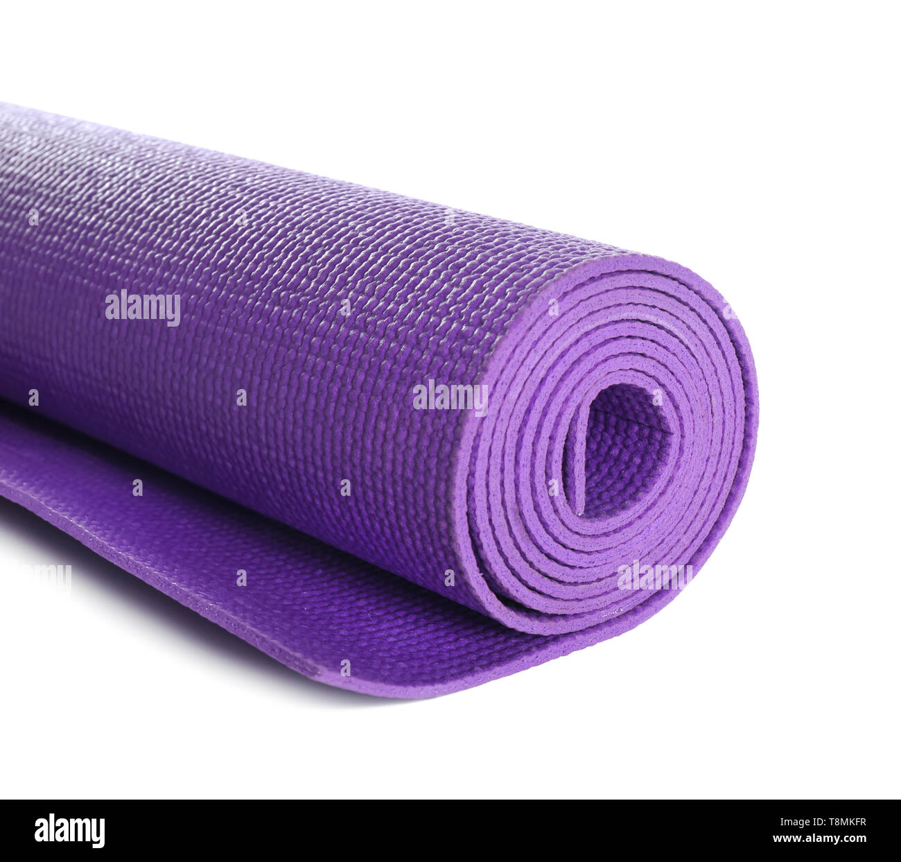 Color yoga mat on white background Stock Photo - Alamy