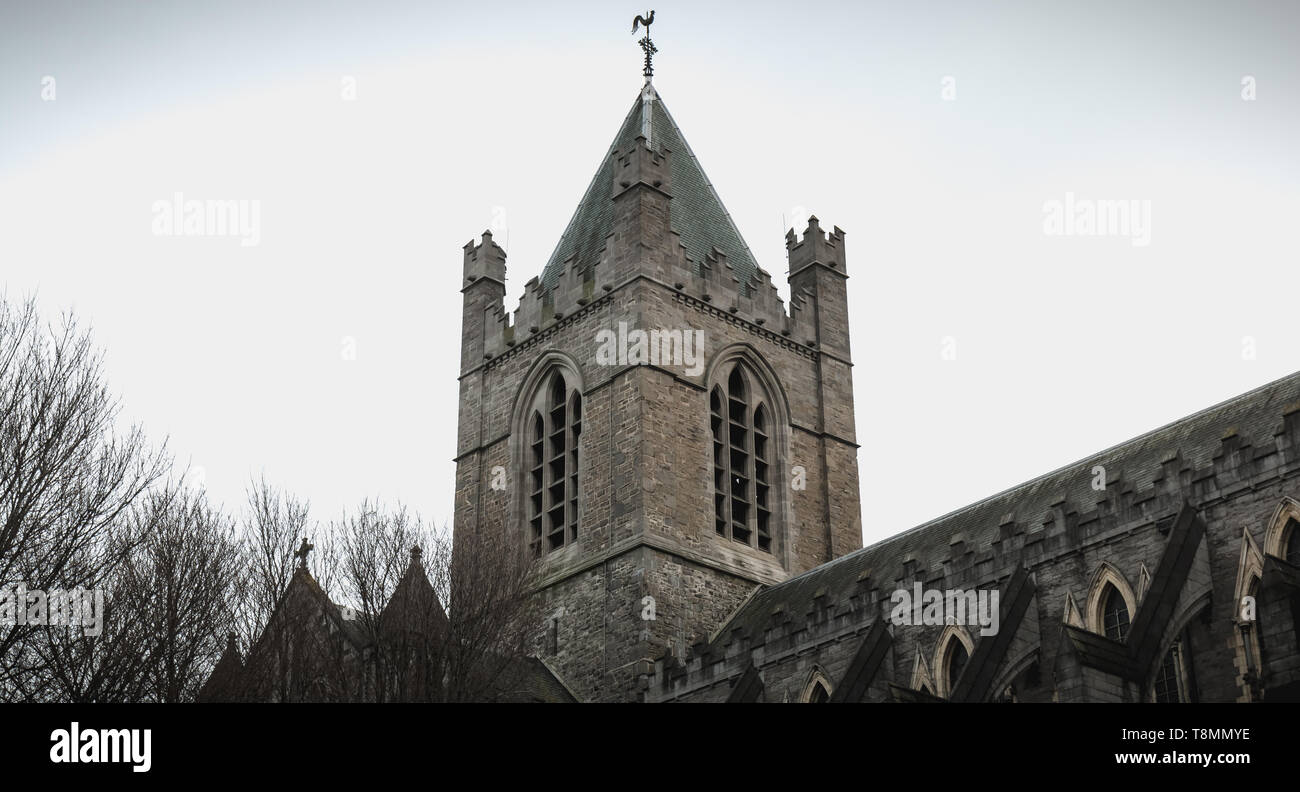 Architectural detail of Christ Church Cathedral or The Cathedral of the ...