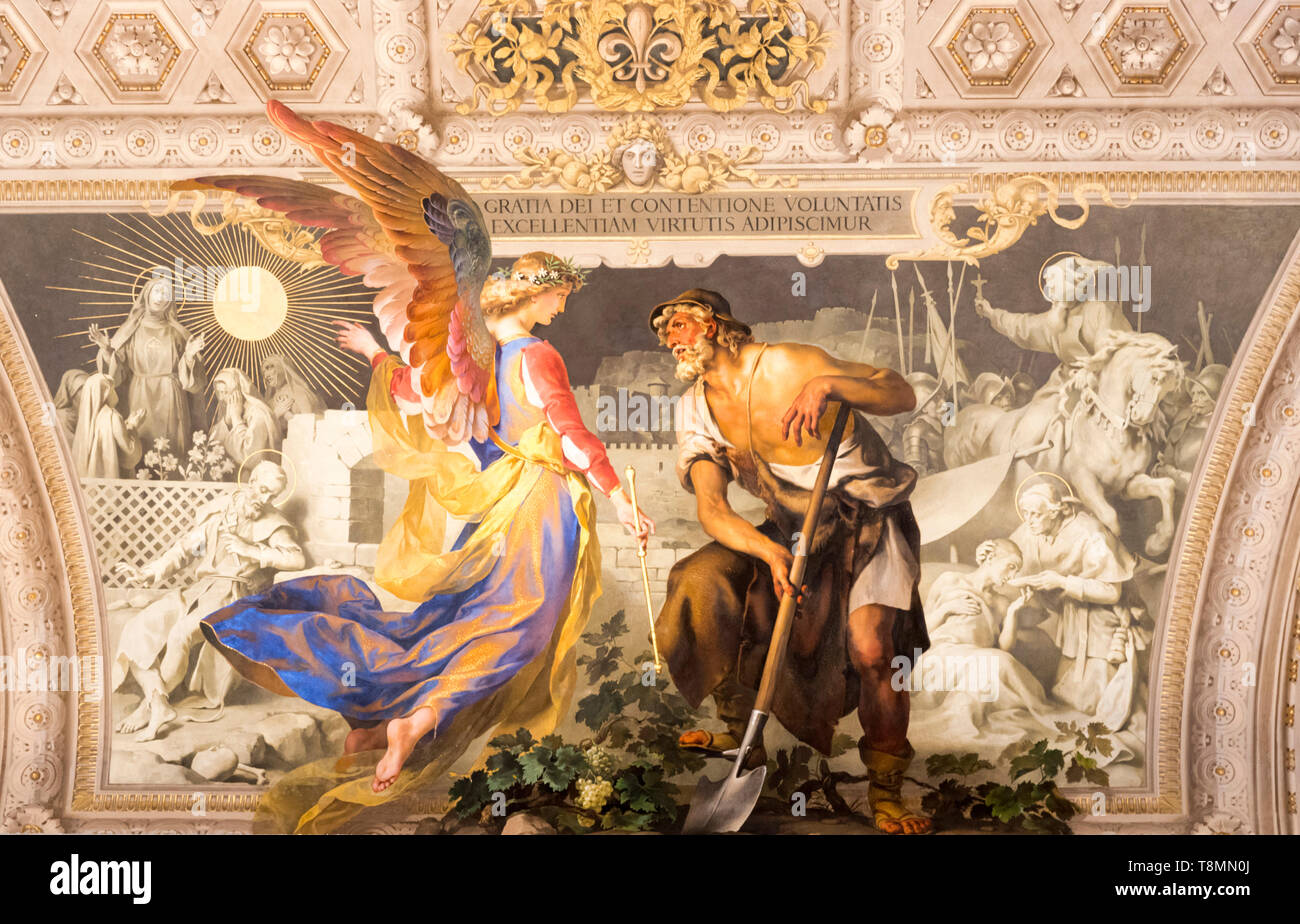 Italy, Rome: mural in the Gallery of the Candelabra, Vatican Museums ...