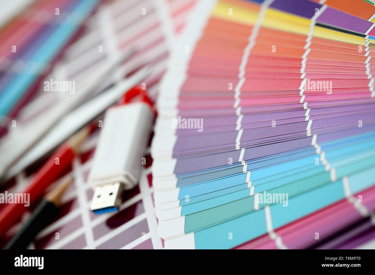 Color print of pantone statistics offset Stock Photo - Alamy