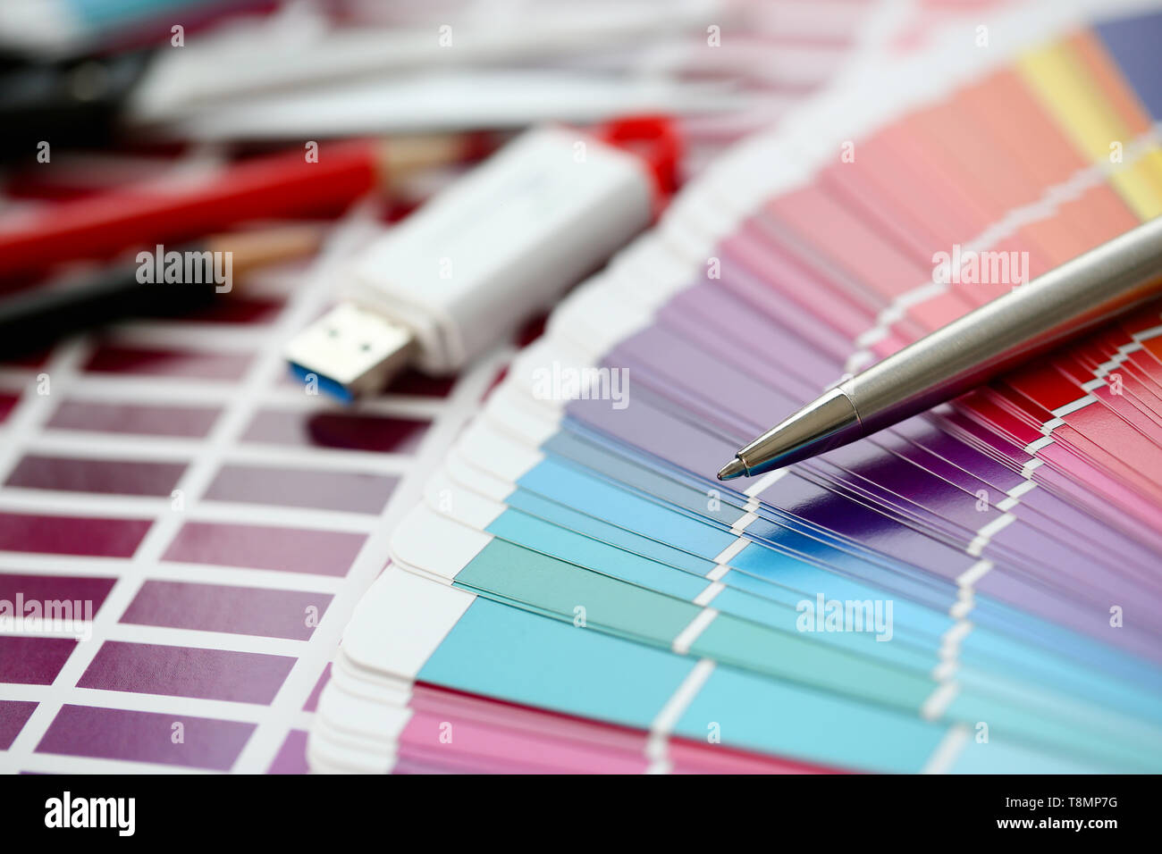 Color print of pantone statistics offset Stock Photo - Alamy
