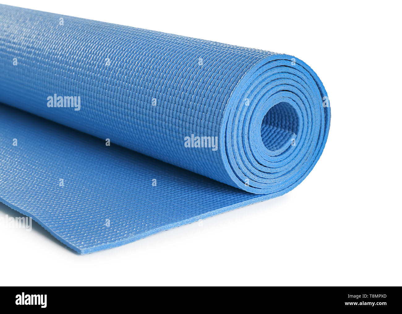 Color yoga mat on white background Stock Photo - Alamy