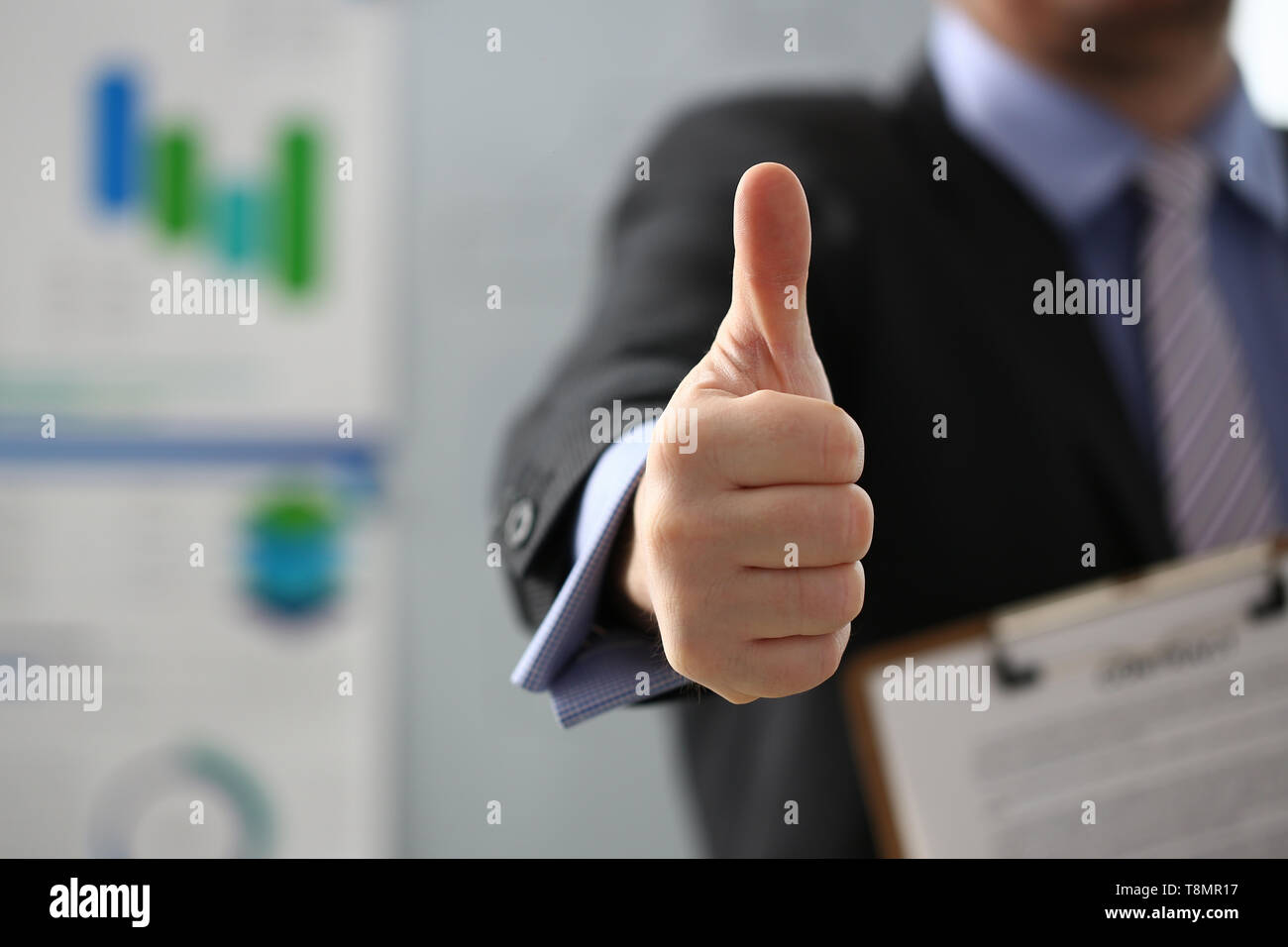 Male arm show OK or confirm during Stock Photo - Alamy
