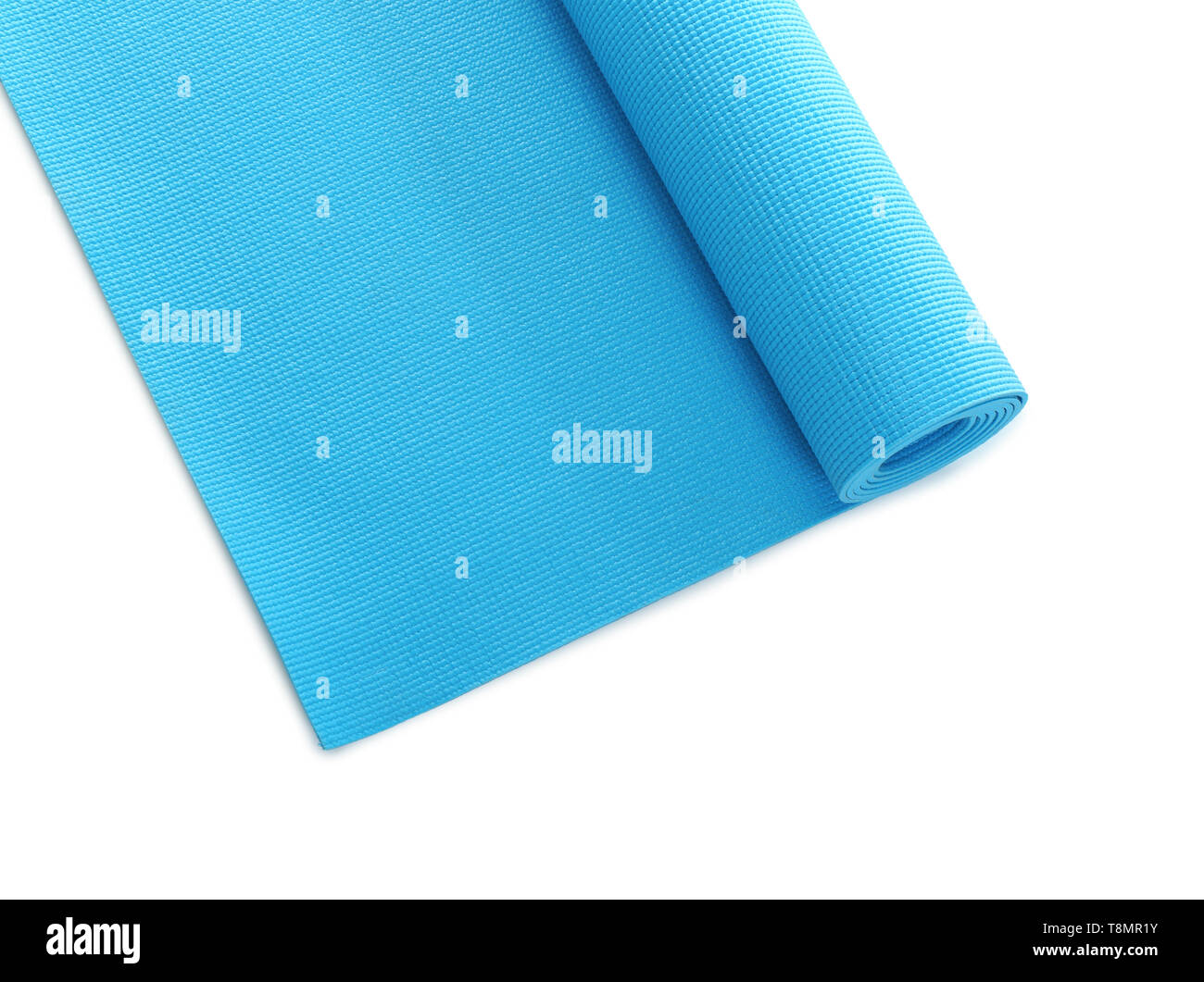 Color yoga mat on white background Stock Photo - Alamy