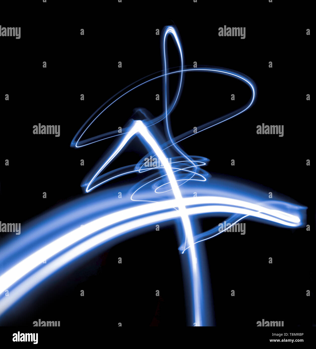 Dark violet glowing glossy stripes hi-res stock photography and images ...