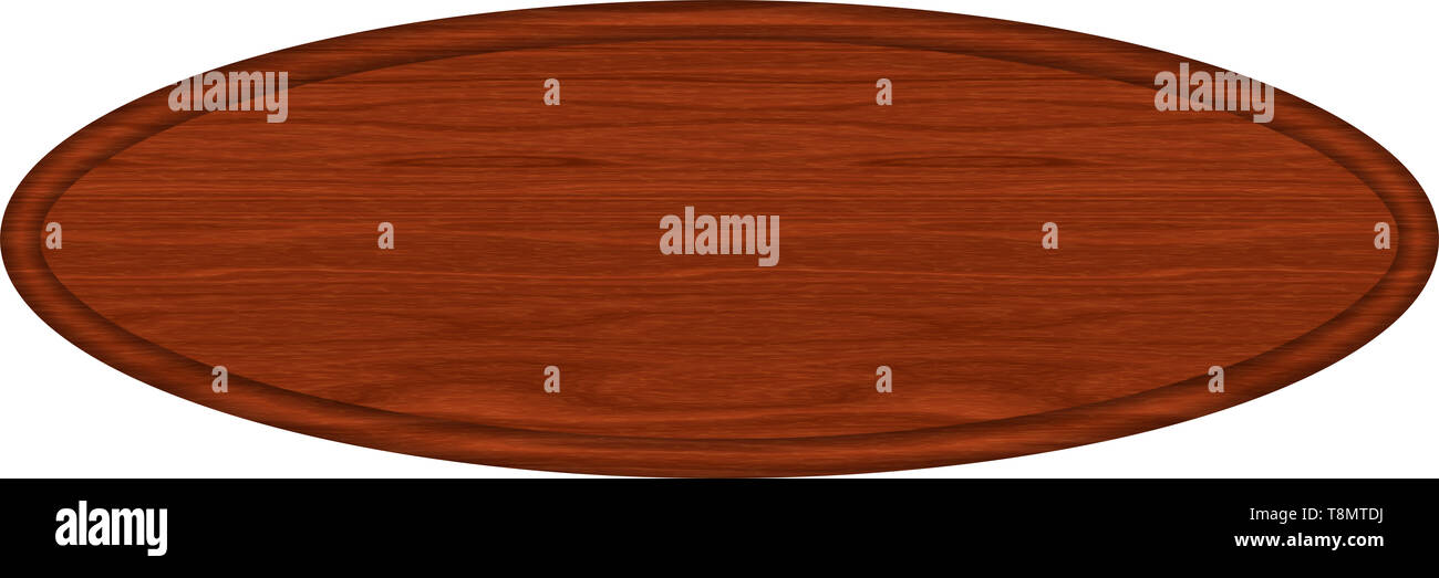 1x3 Mahogany Oval Sign Blank Stock Photo - Alamy