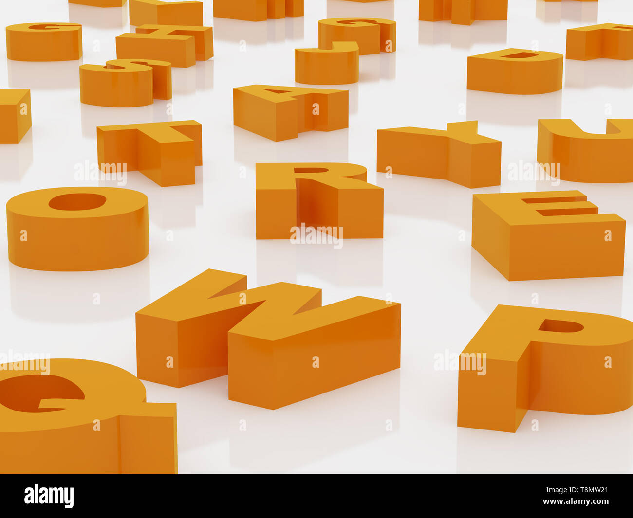 High resolution image alphabet. 3d illustration over white backgrounds ...