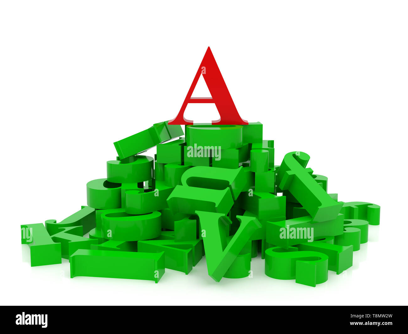 High resolution image alphabet. 3d illustration over white backgrounds ...