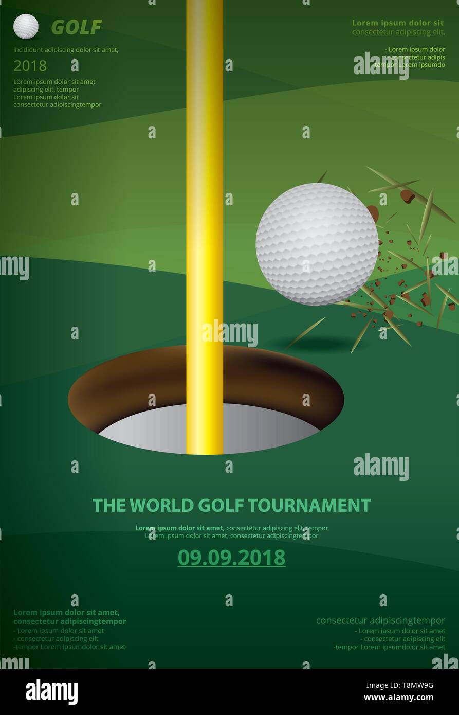 Poster Golf Champion Vector Illustration Stock Vector Image & Art - Alamy